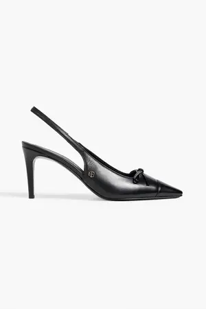 ANINE BING Freya Leather Slingback Pumps - Black