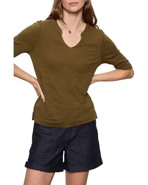 Sanctuary Dolce Notch Neck Tee - Forage Green