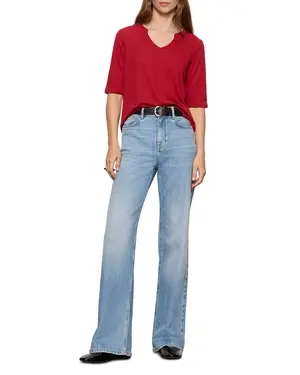Sanctuary Dolce Notch Neck Tee - Red Berry