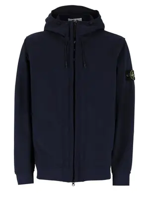 Stone Island Giacca In Tessuto Tecnico A Due Strati - Blue