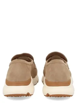 TOD'S Suede Sporty Loafers - Beige