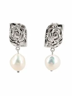 Magda Butrym Orecchini Pendenti "rose - Silver