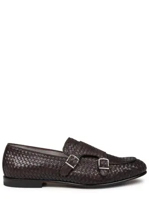 MILLE885 Mocassino In Pelle Intrecciata - Dark Brown