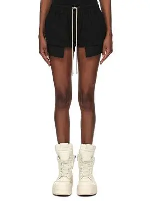 Rick Owens Cotton Shorts With Elastic Waistband And Drawstring - Nero