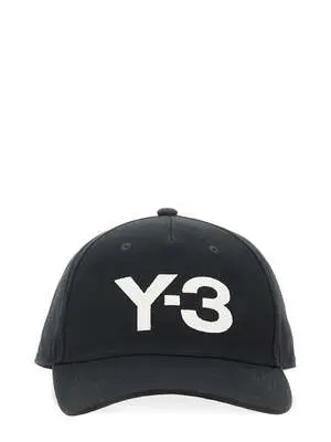 Y3 Embroidered Logo Baseball Cap - Black