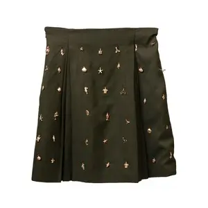MUDA CLOTHING FZ LLC Olivia Skort Embellished Tropical Motifs