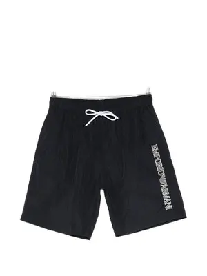 Emporio Armani Logo Swim Shorts - Blue