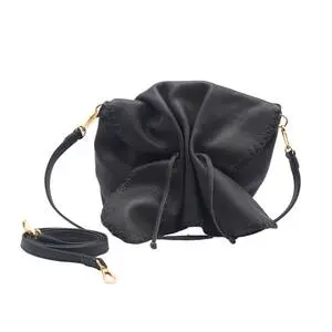 Carlos Falchi Butterfly Leather Bag - Black