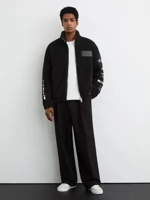 REISS X Mclaren Racing Logo Fleece Jacket - Black