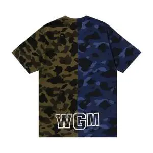 A BATHING APE Split Camo Shark T-shirt