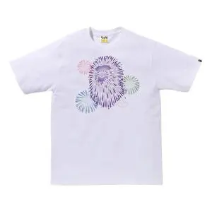 A BATHING APE Head Firework Tee #2 - White