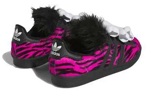 Adidas X Jeremy Scott "bones Pink Zebra" Campus 80s Sneakers