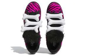 Adidas X Jeremy Scott "bones Pink Zebra" Campus 80s Sneakers