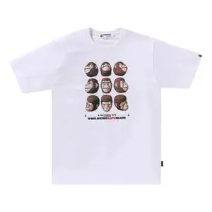 A BATHING APE Polygon Ape Head Tee - White