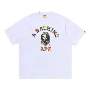 A BATHING APE Multi Logo College Relaxed Fit T-shirt - White