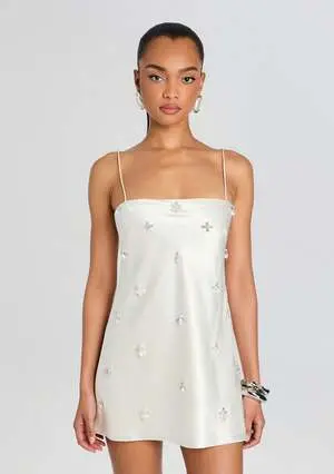 Retrofete Dotty Embellished Mini Dress