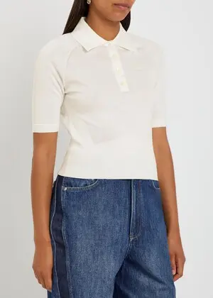 Givenchy Logo-embroidered Cotton And Silk-blend Polo Shirt