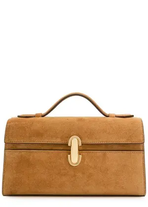 Savette Symmetry Suede Pochette - Tan