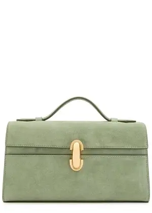 Savette Symmetry Suede Pochette - Teal
