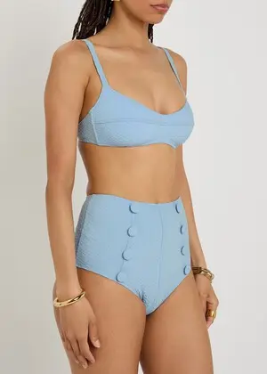 Lisa Marie Fernandez Textured Seersucker Bikini