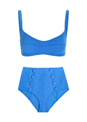 Lisa Marie Fernandez Textured Seersucker Bikini
