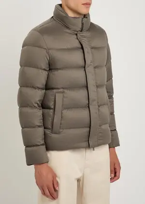 Herno Padded Fur-collar Shell Jacket