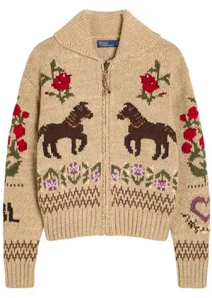 POLO RALPH LAUREN Intarsia Cotton-blend Cardigan