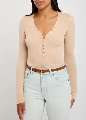 Chloé Marcie Grained Leather Belt