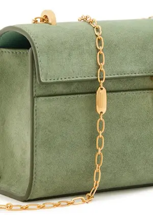 Savette Chain Symmetry Suede Pochette