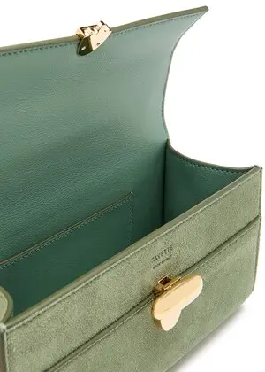 Savette Chain Symmetry Suede Pochette