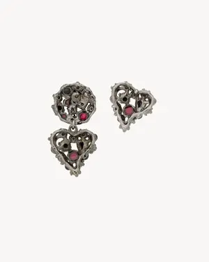 Saint Laurent Heart-shaped Earrings