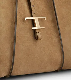 TOD'S T Timeless Shopping Bag In Suede Medium