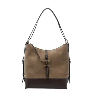 TOD'S T Timeless Medium Shoulder Bag - Black