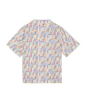 Fendi Short Sleeve Shirt With All-over Ff Logo