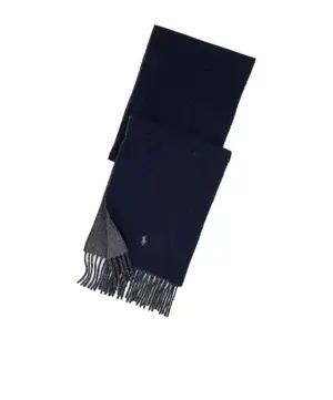 Polo Ralph Lauren Pony Embroidered Fringed Scarf - Navy