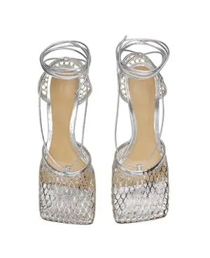 Bottega Veneta Stretch Metallized Mesh Pumps