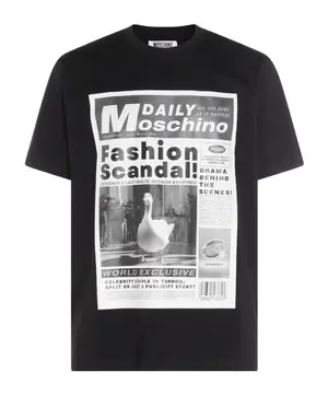 Moschino Graphic Printed Crewneck T-shirt - Black
