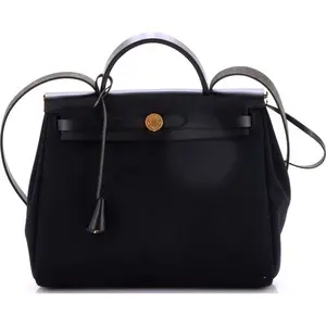 Hermès Herbag Zip Leather And Toile 31