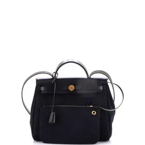 Hermès Herbag Zip Leather And Toile 31