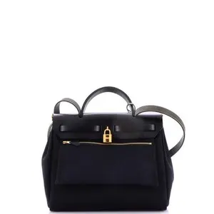 Hermès Herbag Zip Leather And Toile 31