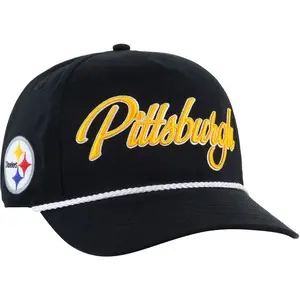'47 Pittsburgh Steelers Overhand Hitch Adjustable Hat - Black