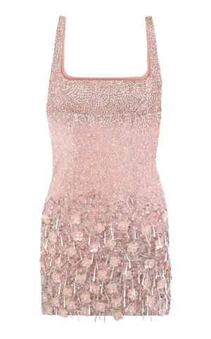 LA FUORI Maris Embroidered Tulle Mini Dress