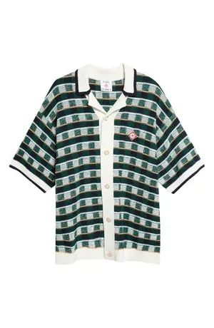 Casablanca Mosaic Plaid Cardigan - Cotton
