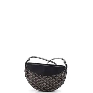 Goyard Hirondelle Shoulder Bag Coated Canvas And Leather - Black