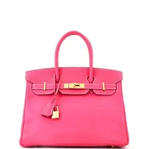 Hermès Birkin Handbag Epsom With Gold Hardware 30 - Pink