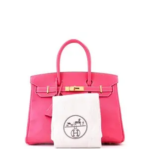 Hermès Birkin Handbag Epsom With Gold Hardware 30 - Pink