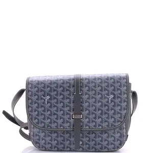 Goyard Belvedere Ii Messenger Bag Coated Canvas Mm - Grey