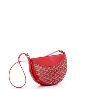 Goyard Hirondelle Shoulder Bag Coated Canvas And Leather - Red