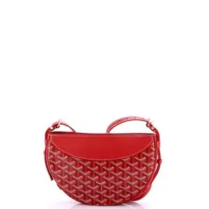 Goyard Hirondelle Shoulder Bag Coated Canvas And Leather - Red