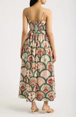 CECE DUPRAZ Sleeveless Printed Midi Dress